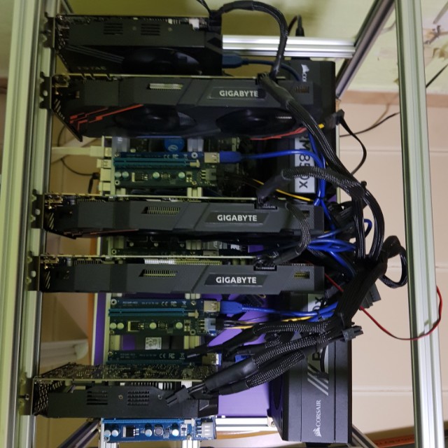 5 GPUs Mining Rig! 135 Mh!, Computers & Tech, Desktops on Carousell
