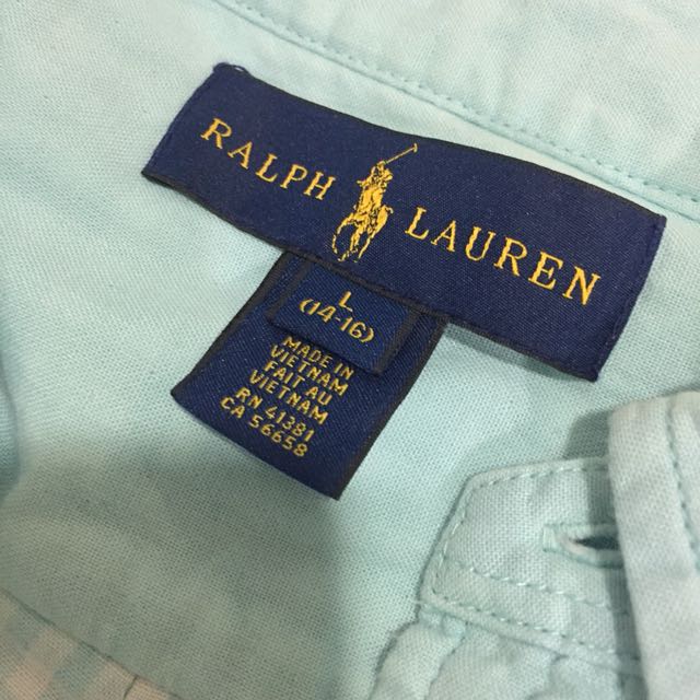 (Polo Ralph Lauren) Tiffany blue Oxford Shirt, Men's Fashion, Tops ...