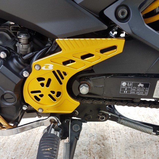 Sniper Gold RCB front chain guard, Motorcycles, Motorcycle Accessories ...