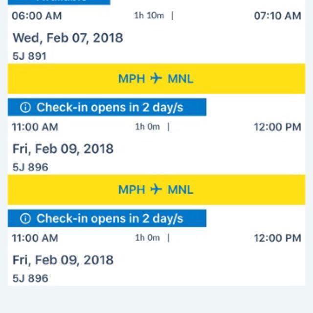 Ticket for 2 php 3000 mnl-bora-manila 1 male 1 female on Carousell