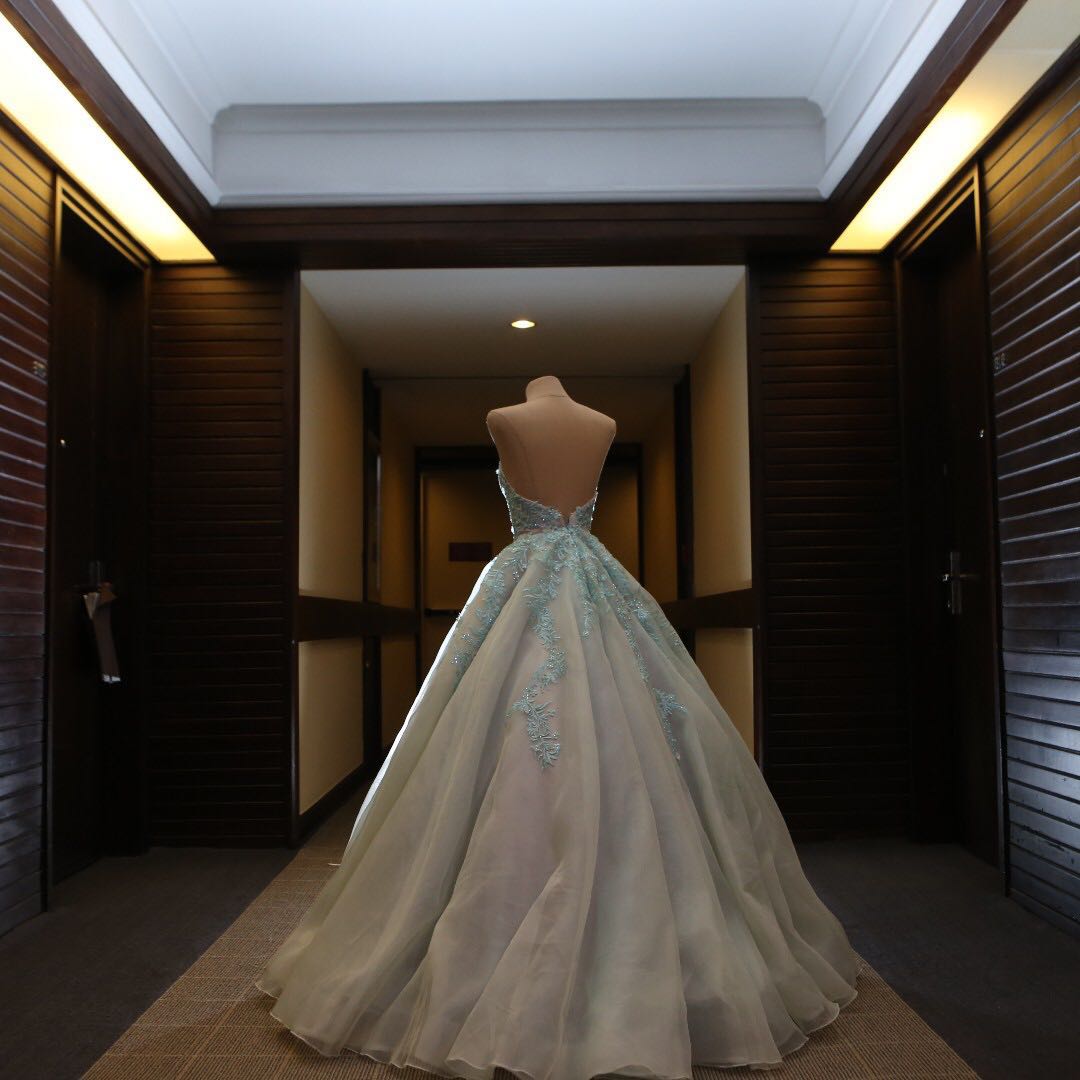 Debut Gown (Mint Green Ball Gown), Women's Fashion, Dresses & Sets ...