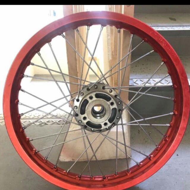 Red chrome rim, Motorcycles, Motorcycle Accessories on Carousell