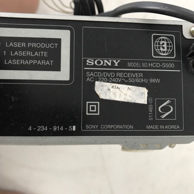 Sony s master 5.1 ch full digital amplifier (DVD player), Audio ...