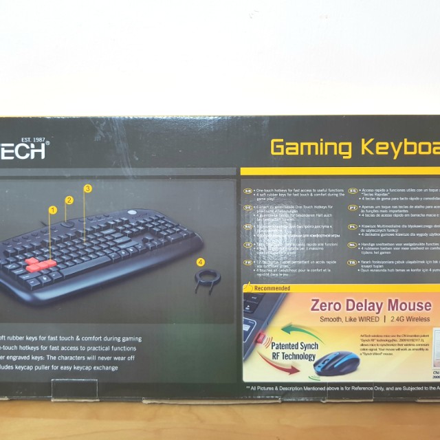 A4Tech KB-28G Gaming Keyboard (Black), Computers & Tech, Parts ...