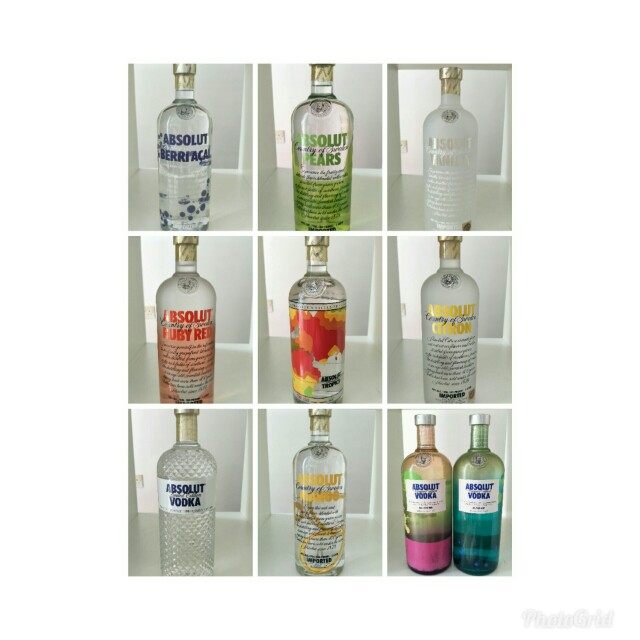 Absolut Vodka collection, Food & Drinks, Alcoholic Beverages on Carousell