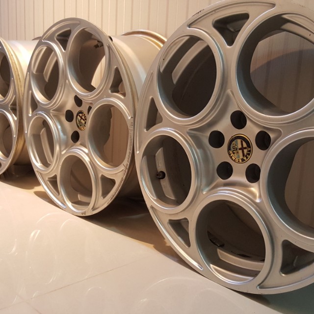 Alfa Romeo 5x98 17" Teledial Rims, Car Accessories on Carousell