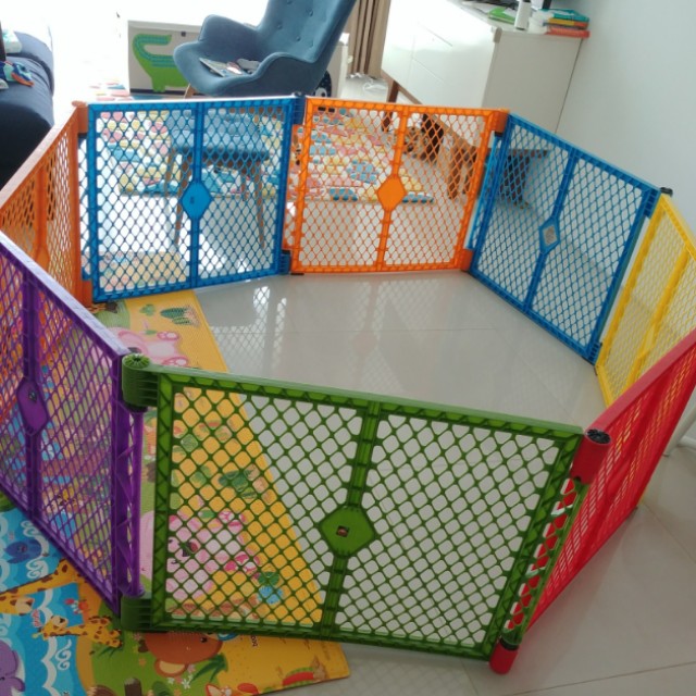 Baby Playpen - colorful 8 panels, Babies & Kids, Infant Playtime on ...