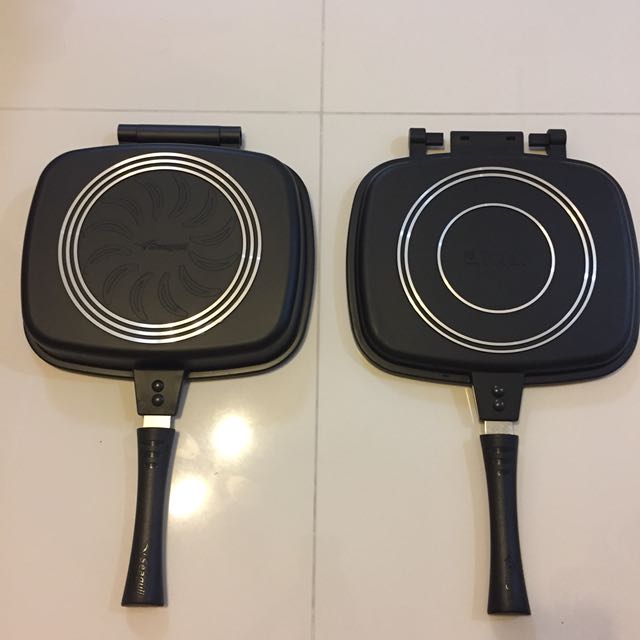Double sided cooking pan, TV & Home Appliances, Kitchen Appliances, BBQ ...