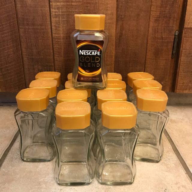 empty nescafe jars