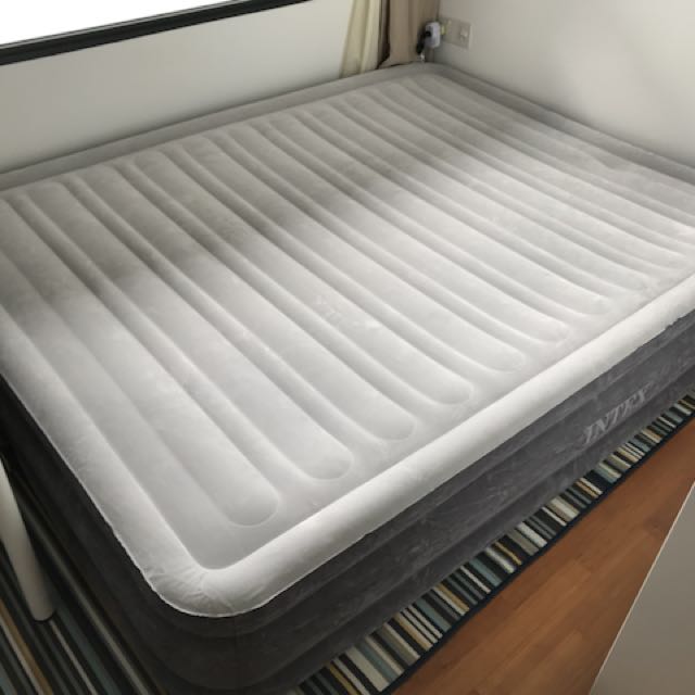 Intex Airbed with Built-in Electric Pump, Furniture & Home Living, Furniture, Bed Frames ...