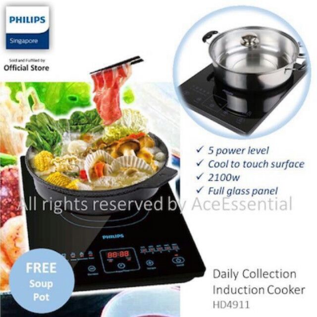 New Philips Induction Cooker HD4911, TV & Home Appliances, Kitchen ...