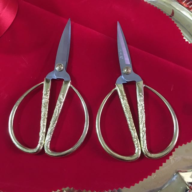 Official Grand Opening Ceremony Ribbon Cutting Flower Scissors Tray on ...