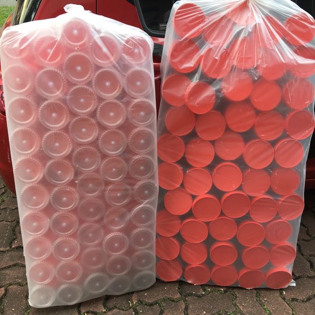 Plastic Container Red Cap CNY, Everything Else on Carousell