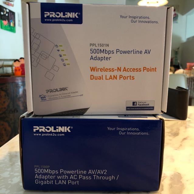ProLink Wifi Repeater 500Mbps Powerline AV Adapter (pair), Computers ...