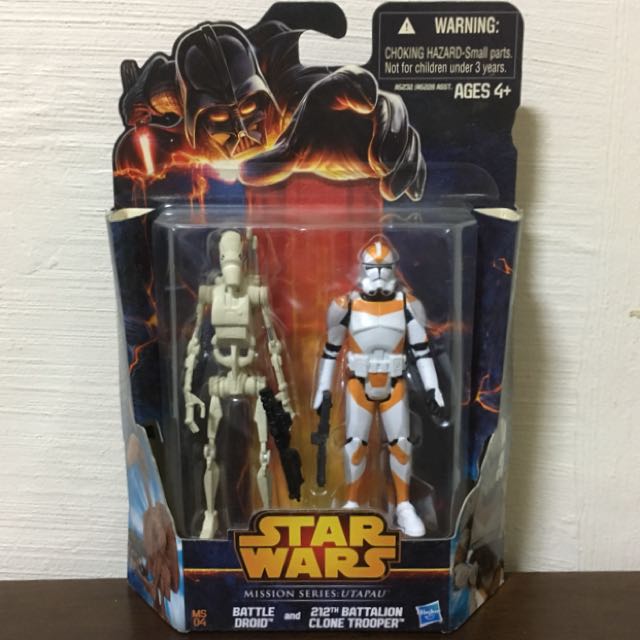 Star Wars Battle Droid & 212th Battalion Clone Trooper 3.75” Mission ...