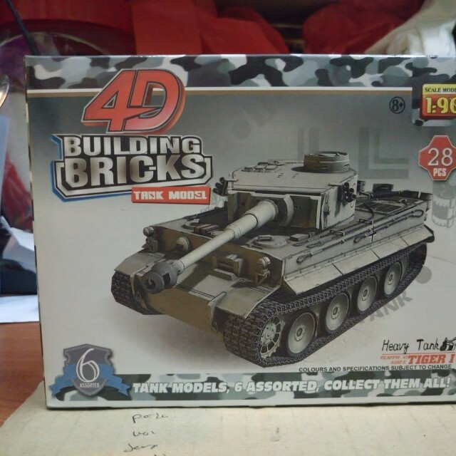 Tiger tank 4D building brick, Hobbies & Toys, Toys & Games on Carousell