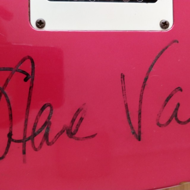 Yamaha 912J strat type guitar in metallic Pink, autographed by Steve ...