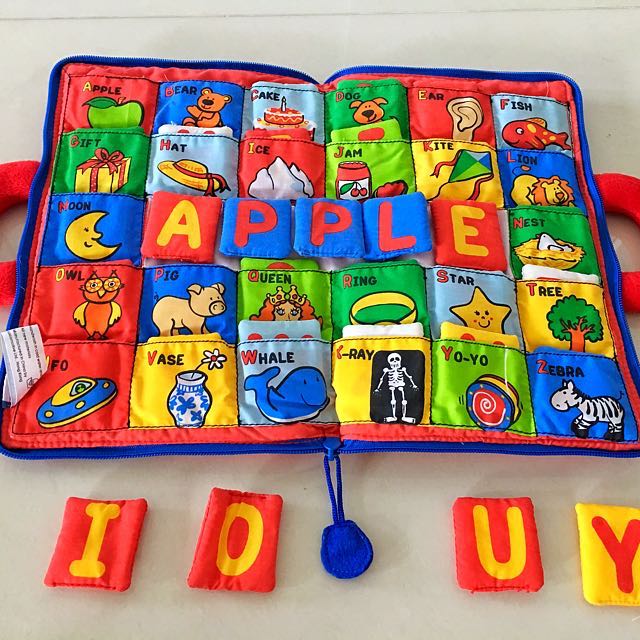 My First Spelling Cloth Book with Velcro Letters of Alphabets, Hobbies ...
