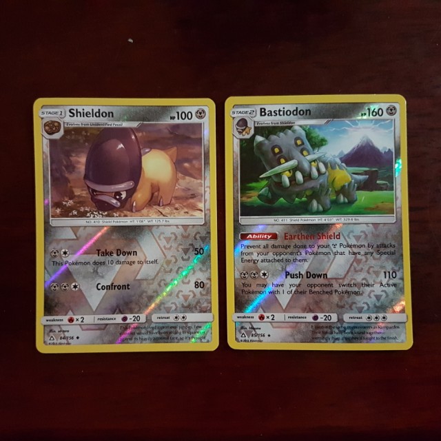 Pokemon Cards ULTRA PRISM Shieldon Bastiodon Reverse Holo, Hobbies ...