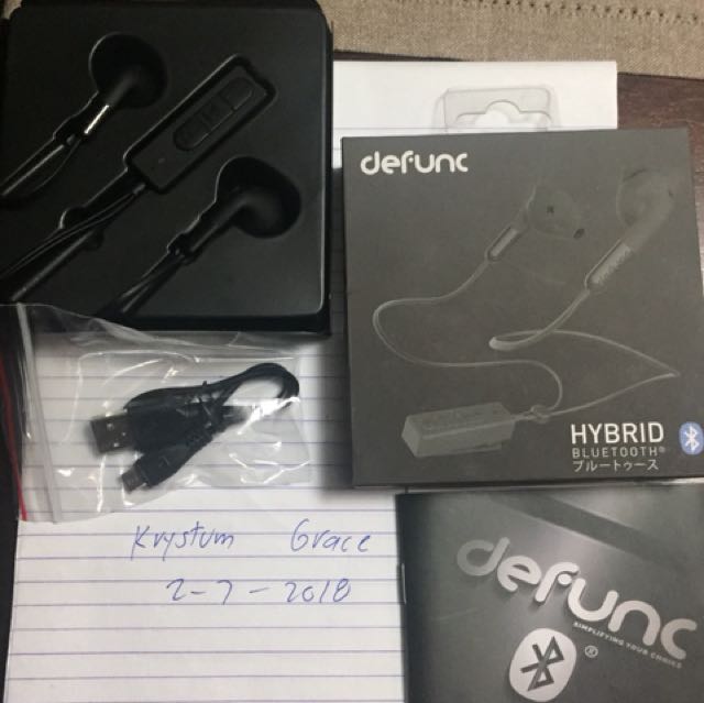 Defunc Hybrid wireless bluetooth earphones, Audio, Earphones on Carousell