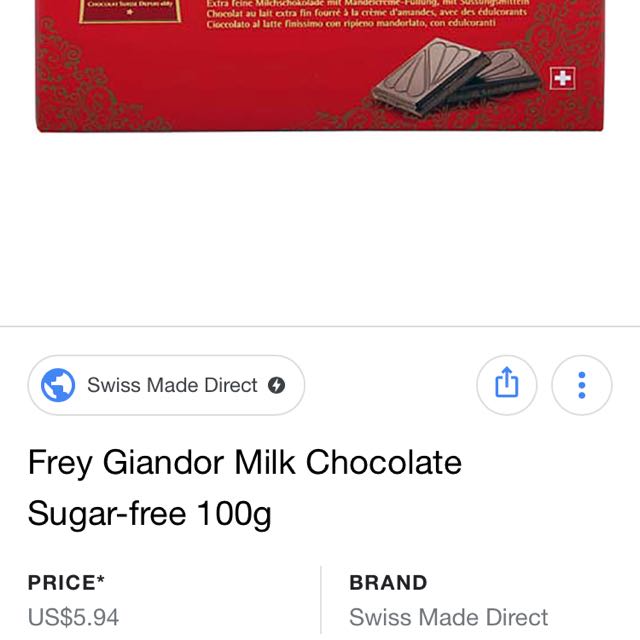 Frey Giandor Chocolate Swiss Made, Food & Drinks, Chilled & Frozen Food ...
