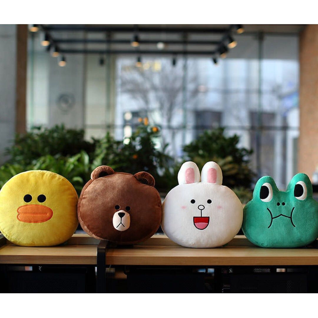 LINE FRIENDS Cushion - 4 Characters Available, Furniture & Home Living ...