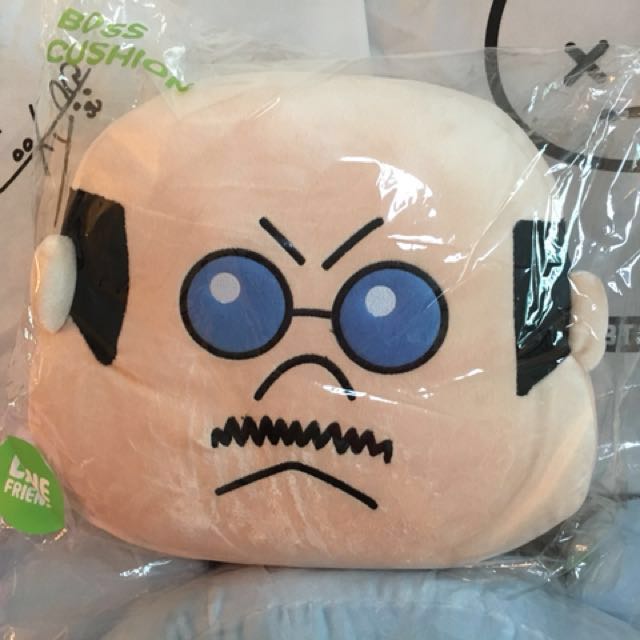 Official Line Friends Boss Cushion, Hobbies & Toys, Toys & Games on ...