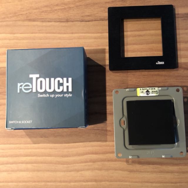 RETOUCH Black 1 Gang Switch & Socket, TV & Home Appliances, Electrical ...