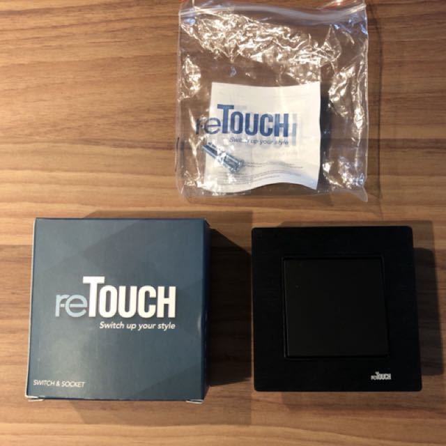 RETOUCH Black 1 Gang Switch & Socket, TV & Home Appliances, Electrical ...