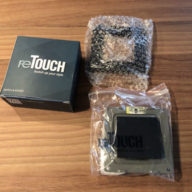 RETOUCH Black 1 Gang Switch & Socket, TV & Home Appliances, Electrical ...