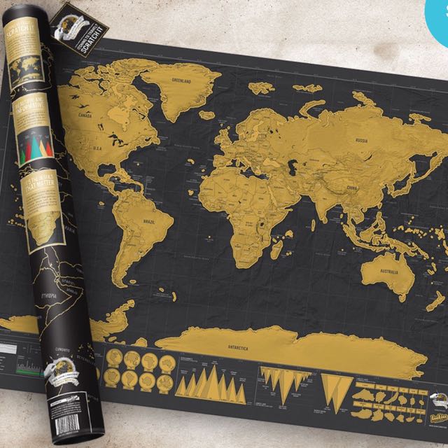 Scratch Map Deluxe Edition, Everything Else on Carousell