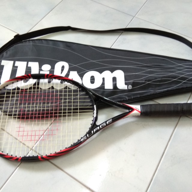 Wilson Surge Tennis Racket, Sports Equipment, Sports & Games, Racket ...