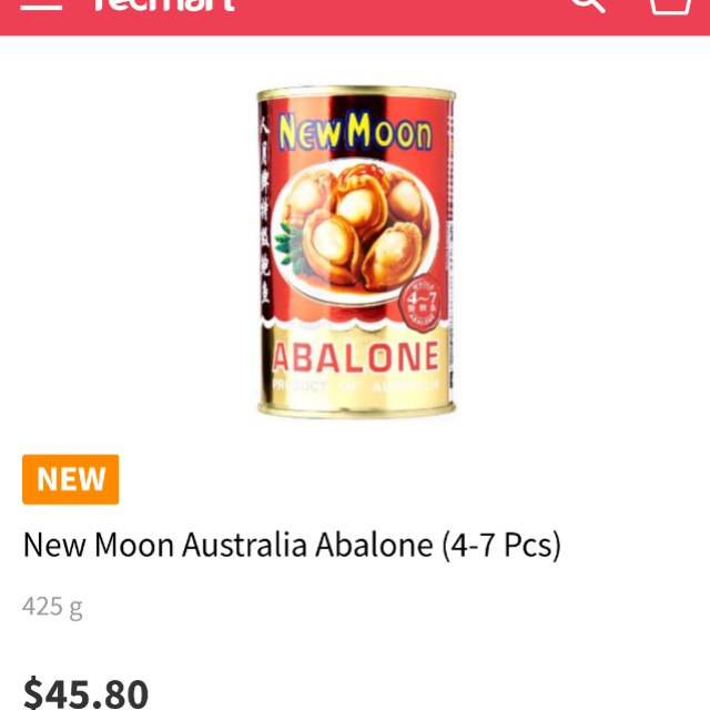 Abalone new moon brand new, Food & Drinks, Local Eats on Carousell