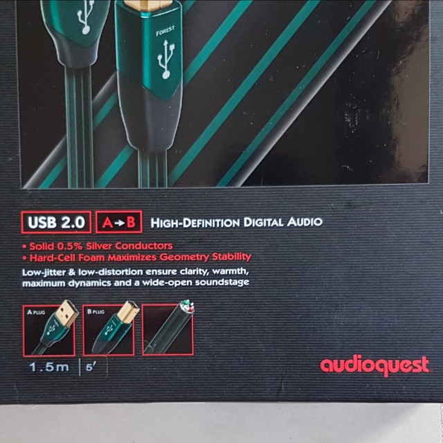 Audioquest Forest USB A To USB B 1.5m Digital Audio Cable, Computers & Tech, Parts & Accessories ...