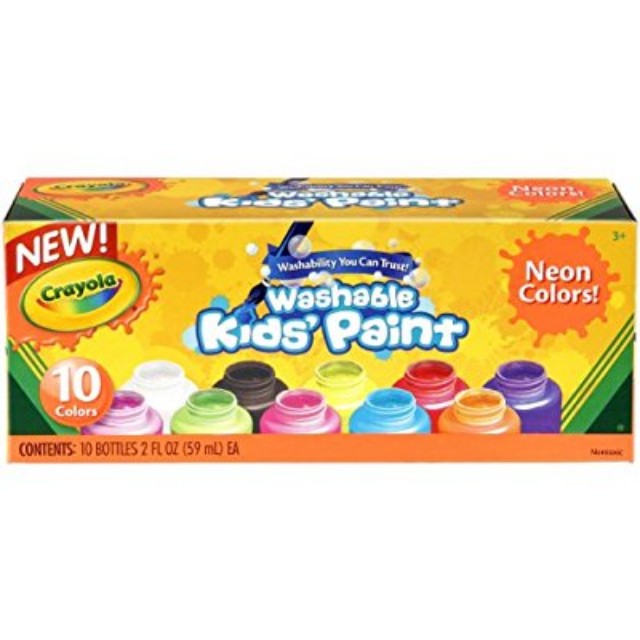 Crayola Washable Kid's Neon Paint Set, 2 Ounce, Hobbies & Toys, Toys ...