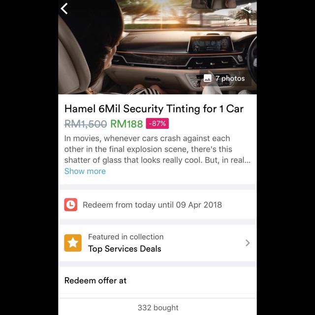 Hamel 6Mil Security Tinted, Auto Accessories on Carousell