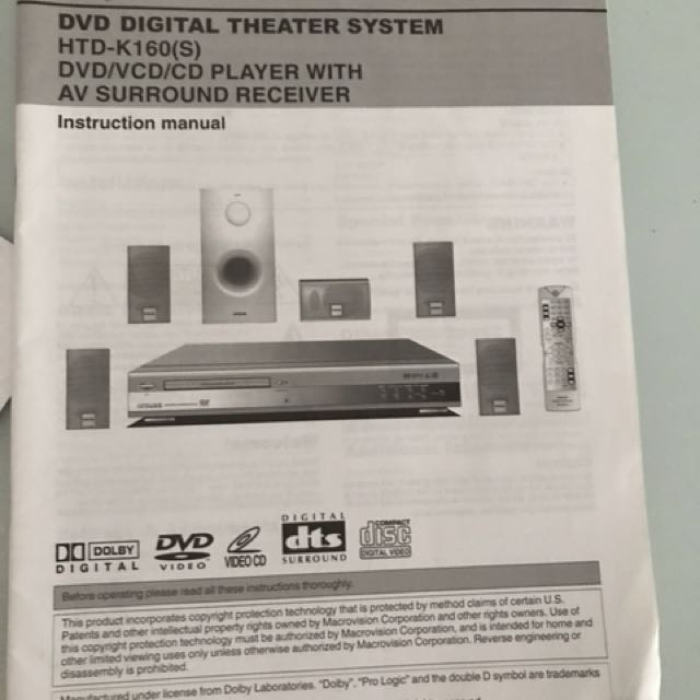Hitachi DVD Digital Theatre System with AV surround receiver, Audio ...