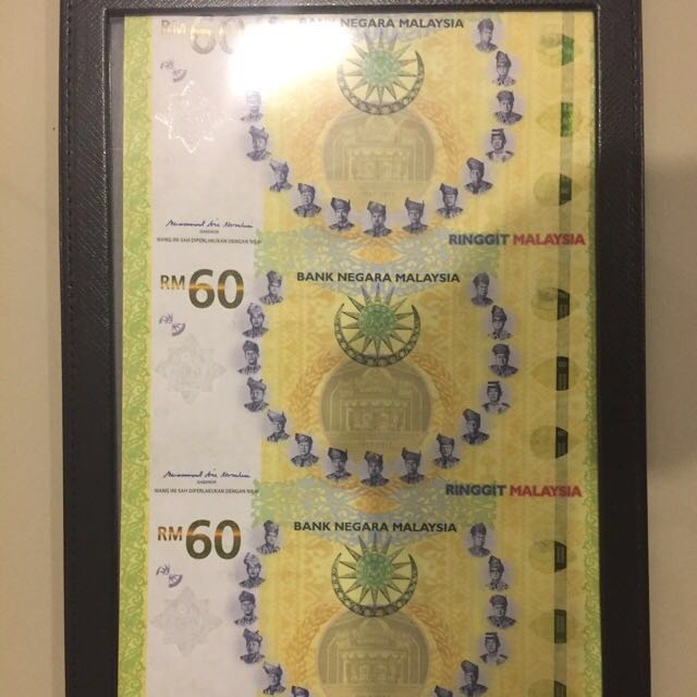 Malaysia Commemorative RM60 Notes (3 in 1 Uncut), Hobbies & Toys ...