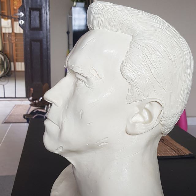 Arnold Schwarzenegger 1/1 Terminator Head Replica Unpainted Collectible ...