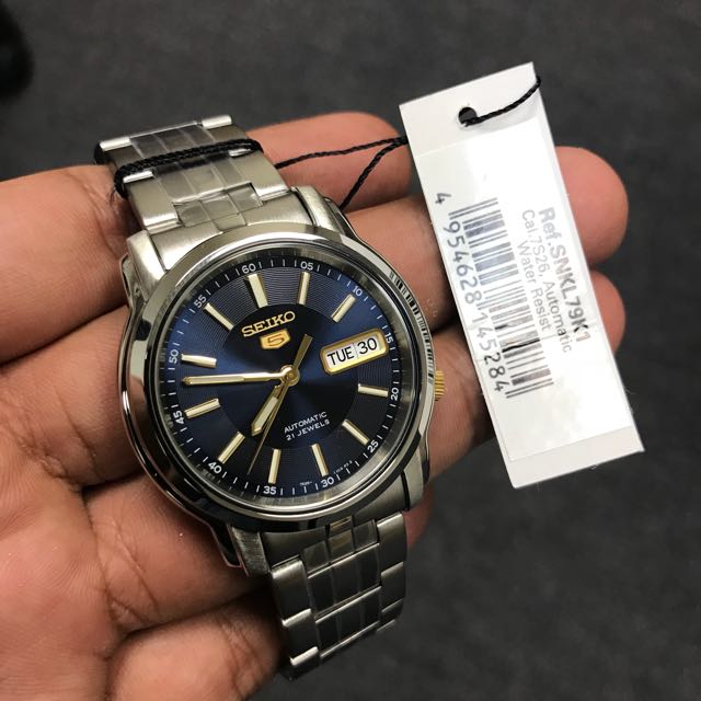 Brand New Seiko 5 Blue Dial Automatic Watch Classic Steel SNKL79k1 ...