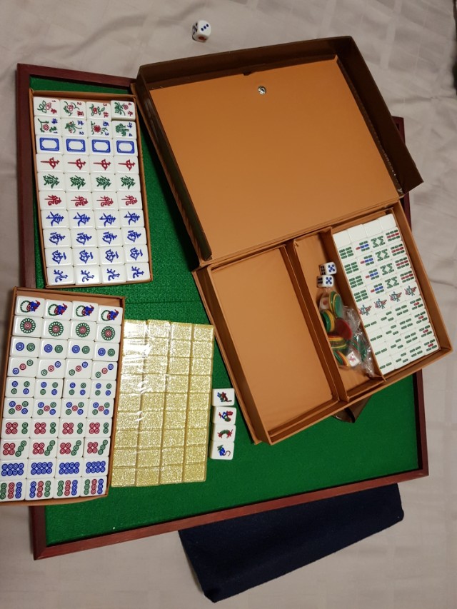 Mini Mahjong Set 4 player with new Board, Toys & Games, Others on Carousell