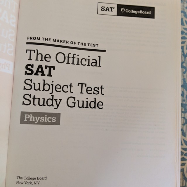 SAT PHYSICS OFFICIAL COLLEGE BOARD Guide SUBJECT TEST, Hobbies & Toys ...