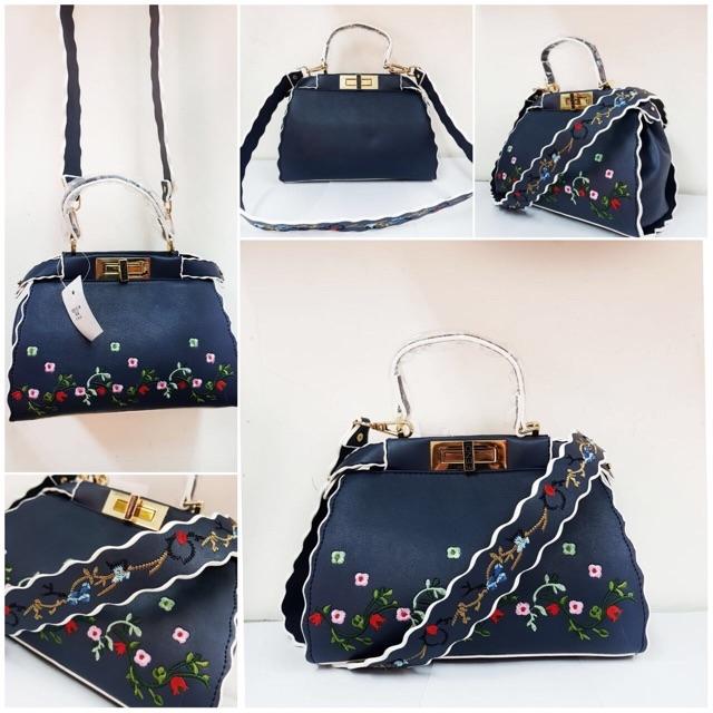 FENDI embroidered flower bag semi premium, Olshop Fashion, Olshop ...