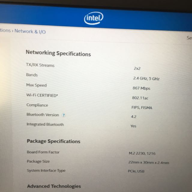 Intel Wireless-AC 8265, Computers & Tech, Parts & Accessories ...