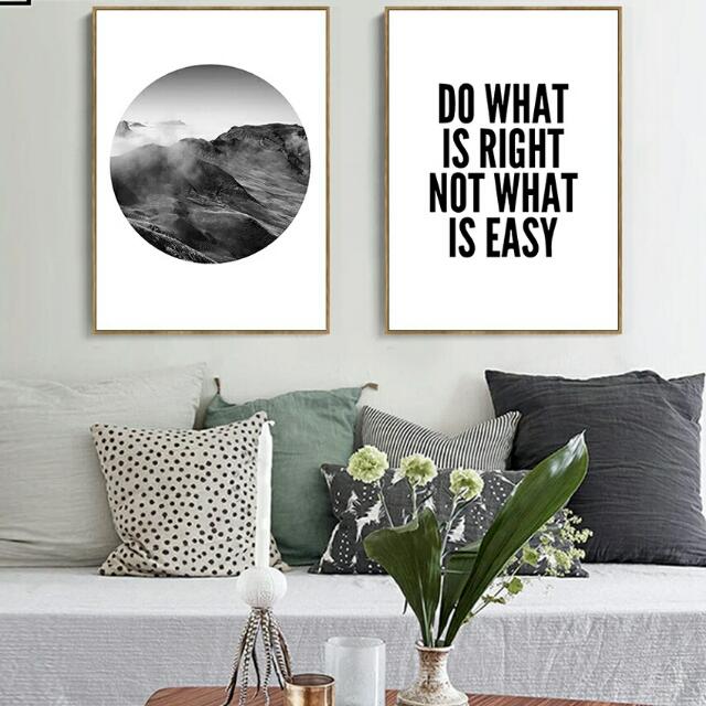 Mountain Landscape Motivational Poster Quote, Furniture & Home Living ...