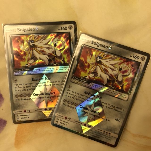 Pokemon Ultra Prism Solgaleo, Hobbies & Toys, Toys & Games on Carousell
