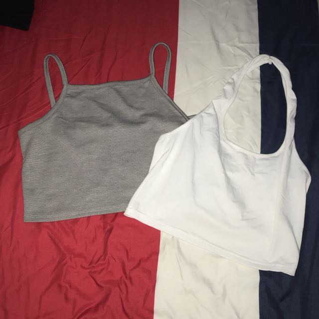 SPAG/ STRAPS CROP TOPS, Women's Fashion, Tops, Sleeveless on Carousell
