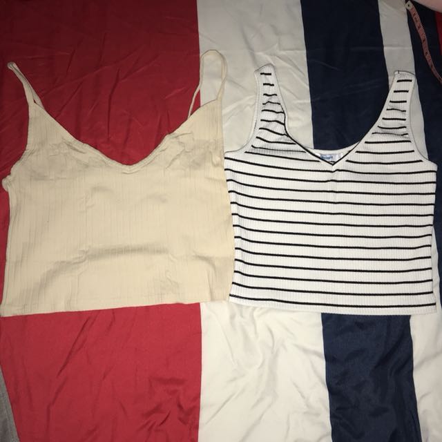 SPAG/ STRAPS CROP TOPS, Women's Fashion, Tops, Sleeveless on Carousell