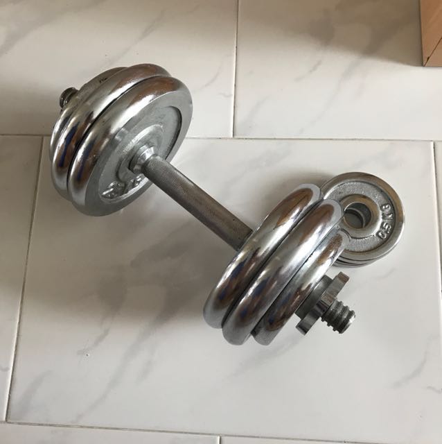 15KG interchangeable chrome dumbbell, Beauty & Personal Care, Men's ...