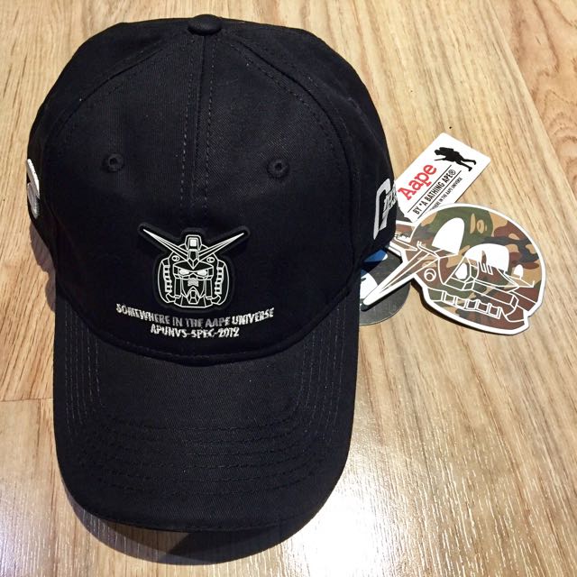 Aape Gundam Black Cap (Limited Edition), Men's Fashion, Watches ...